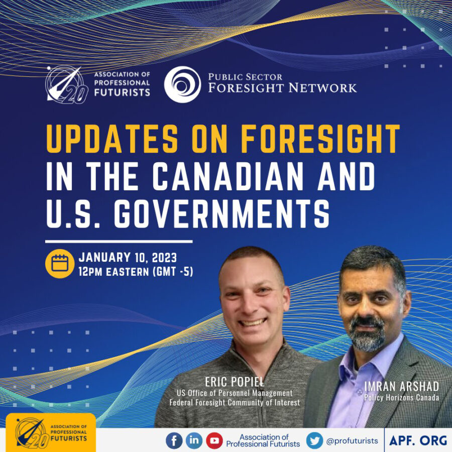 Updates on Foresight in the Canadian and U.S. Governments - Futuribles